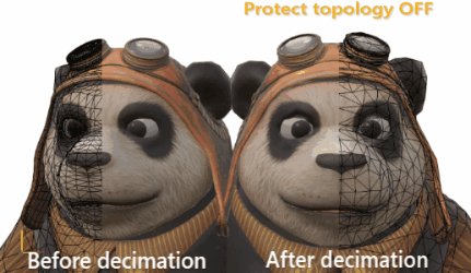 Decimate meshes to a target polygon count | Pixyz SDK